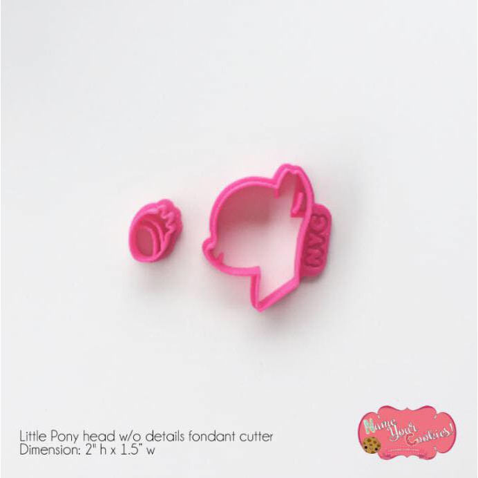 MY LITTLE PONY HEAD OUTLINE AND EYE FONDANT AND COOKIE CUTTER | Shopee ...