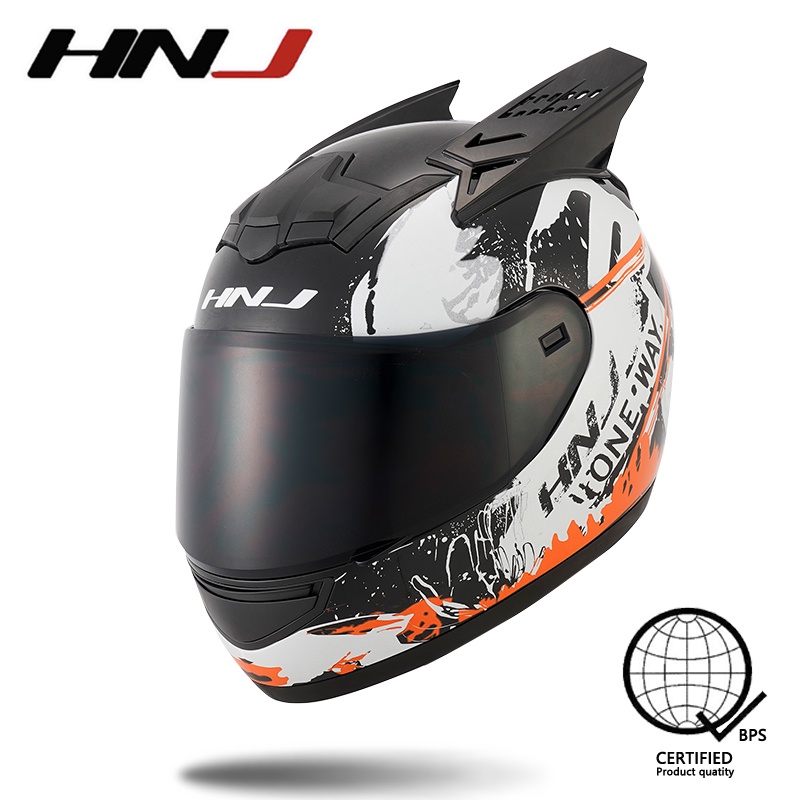 HNJ 902 Men Motorcycle Full Face Visor Helmet Available For Women ...