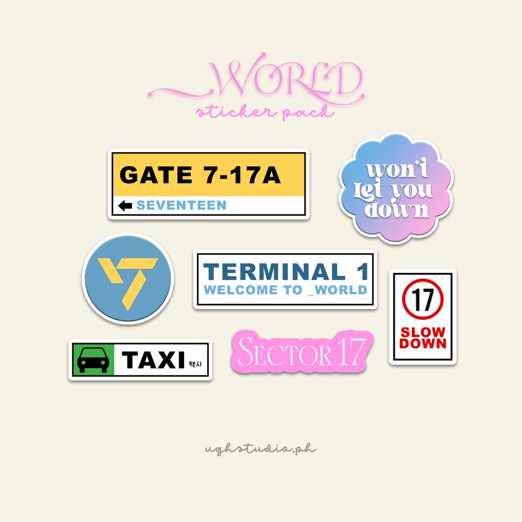 seventeen _world sticker pack | fanmade merch | Shopee Philippines