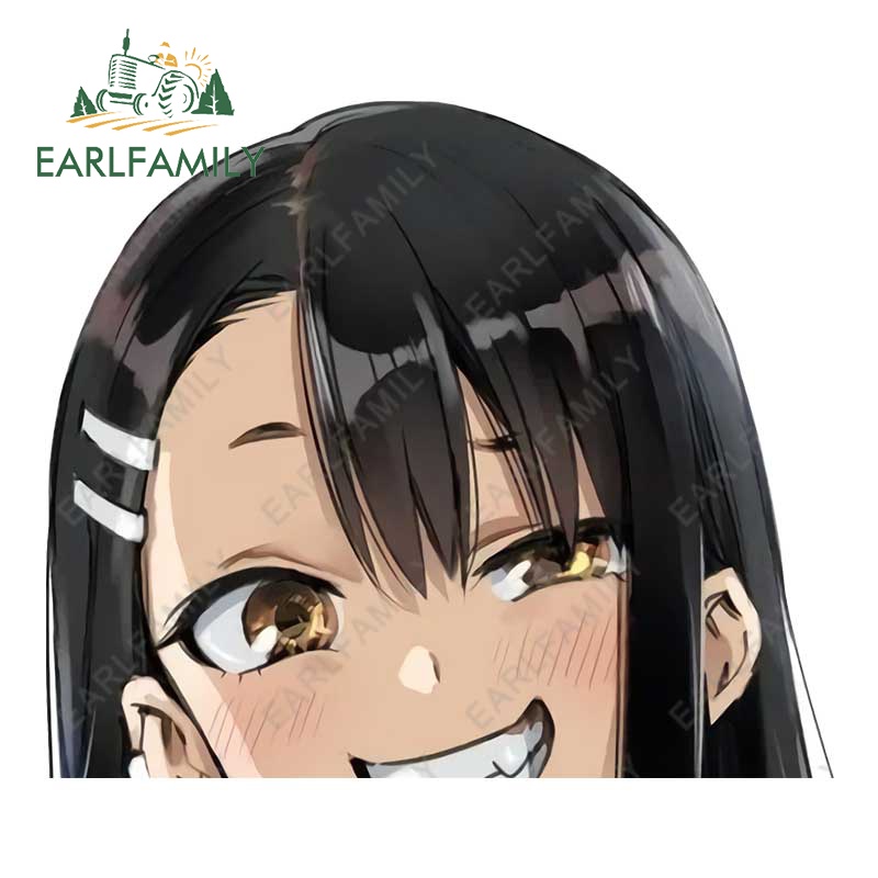 EARLFAMILY 13cm x 11.2cm for Nagatoro Peek Funny Car Stickers ...