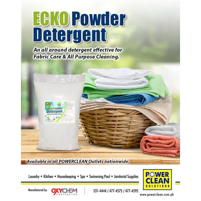 ECKO POWDER DETERGENT (Powerclean Solutions) | Shopee Philippines