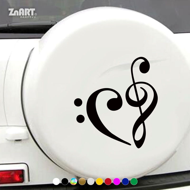 Waterproof Music Note,heart Stickers Reflective for Cars Vinyl Decal ...