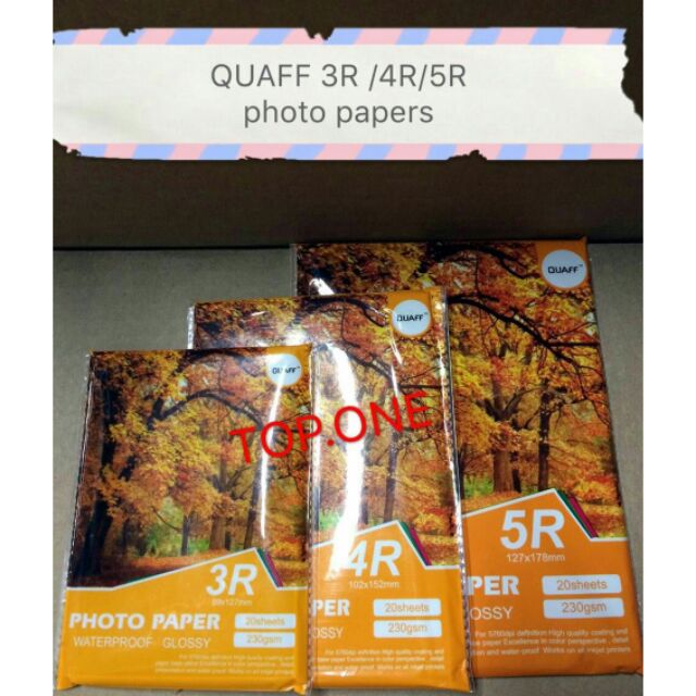 QUAFF/Glossy/3R /4R/5R photopaper | Shopee Philippines