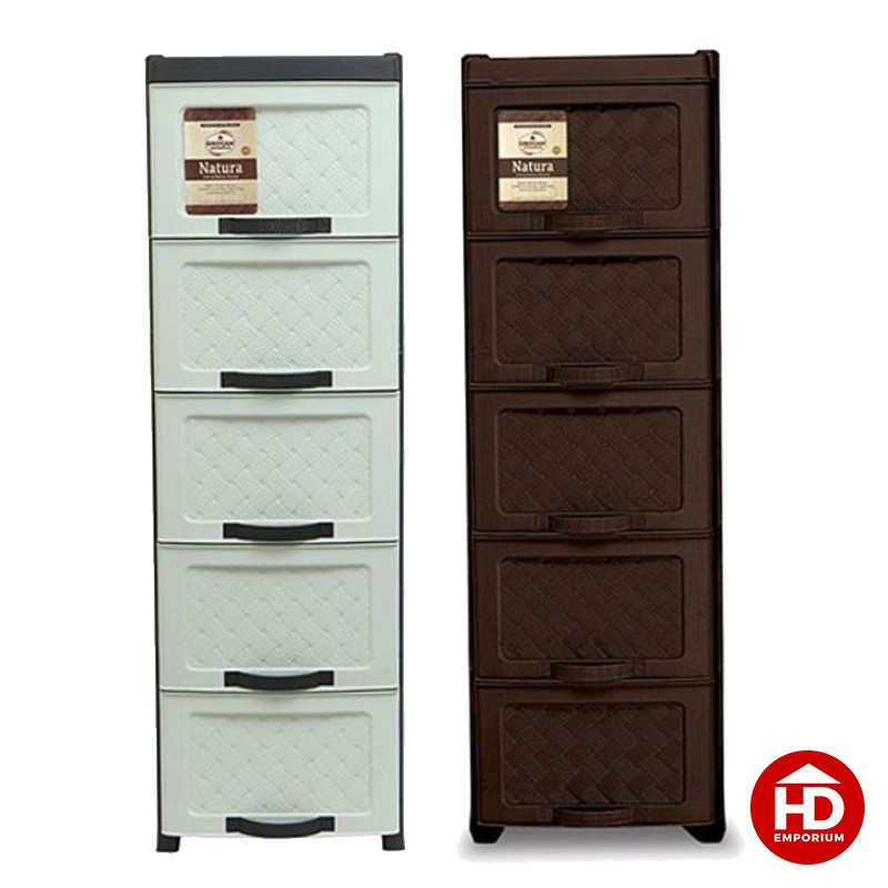 Orocan Natura Rattan Caha De Oro 5 Layer Slim Drawer | Shopee Philippines