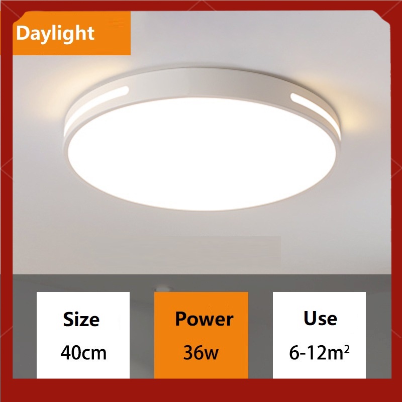 【PH STOCK】LED 40cm Ceiling Light Round Lamp Tri color Modern Fixtures ...