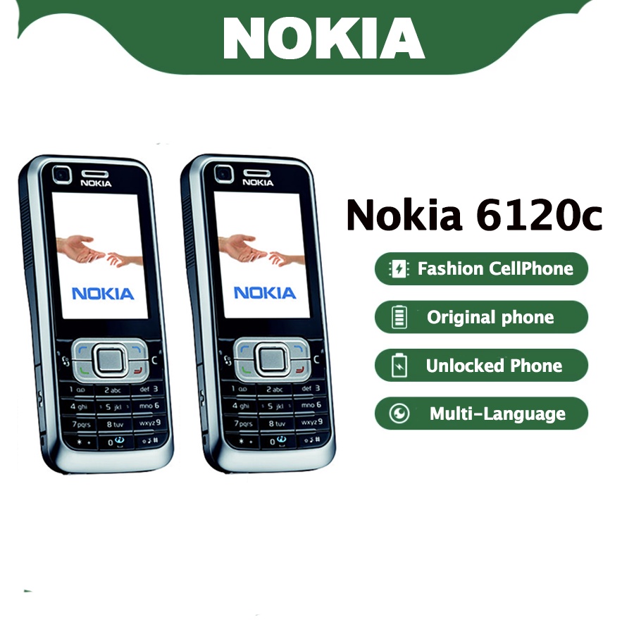 Original Nokias 6120 Classic Mobile Phone Unlocked 6120c 3G | Shopee ...