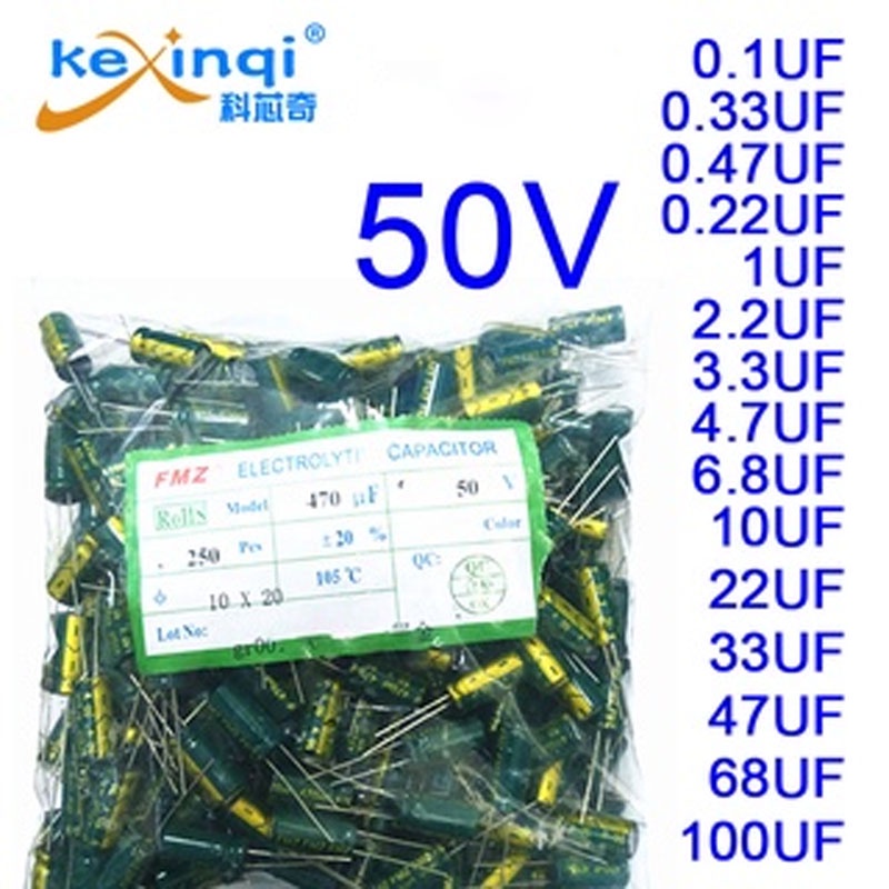 10pcs/lot 50V Dip Aluminum Electrolytic Capacitor Electronic Components Parts Repair Capacitor 0 ...