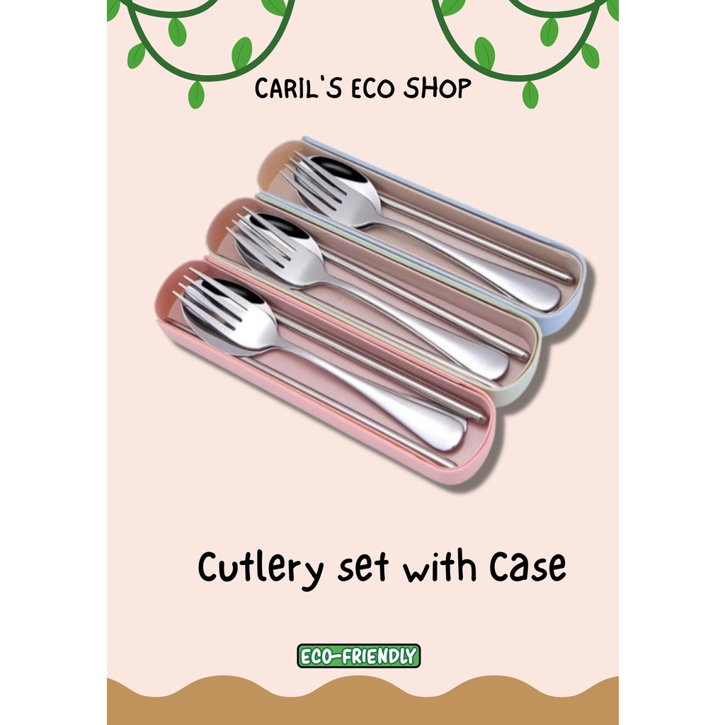 Stainless Cutlery Set with Case | Shopee Philippines