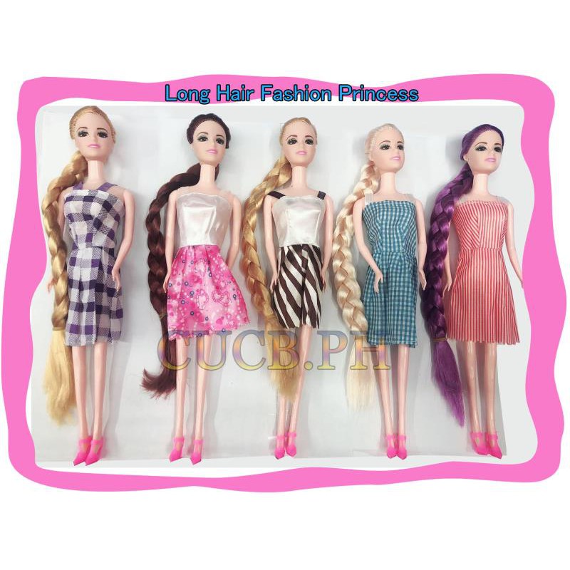 Solid Long Hair Fashion Princess dress up doll Long hair doll | Shopee ...