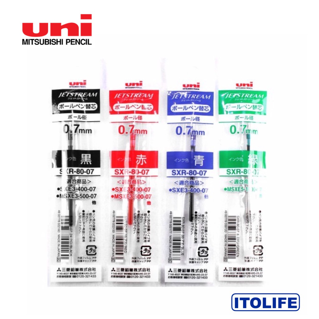 Uni Jetstream Ballpoint Multi Pen Refill 0.7mm SXR-80-07- 1pc | Shopee ...