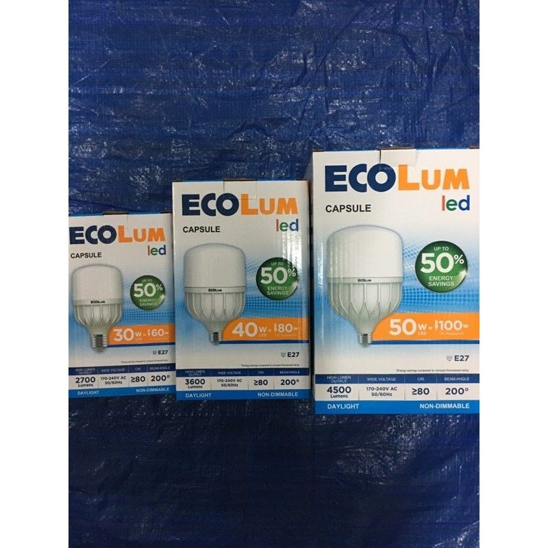 per pc ECoLum capsule led bulbs daylight:30w, 40w, 50w available ...