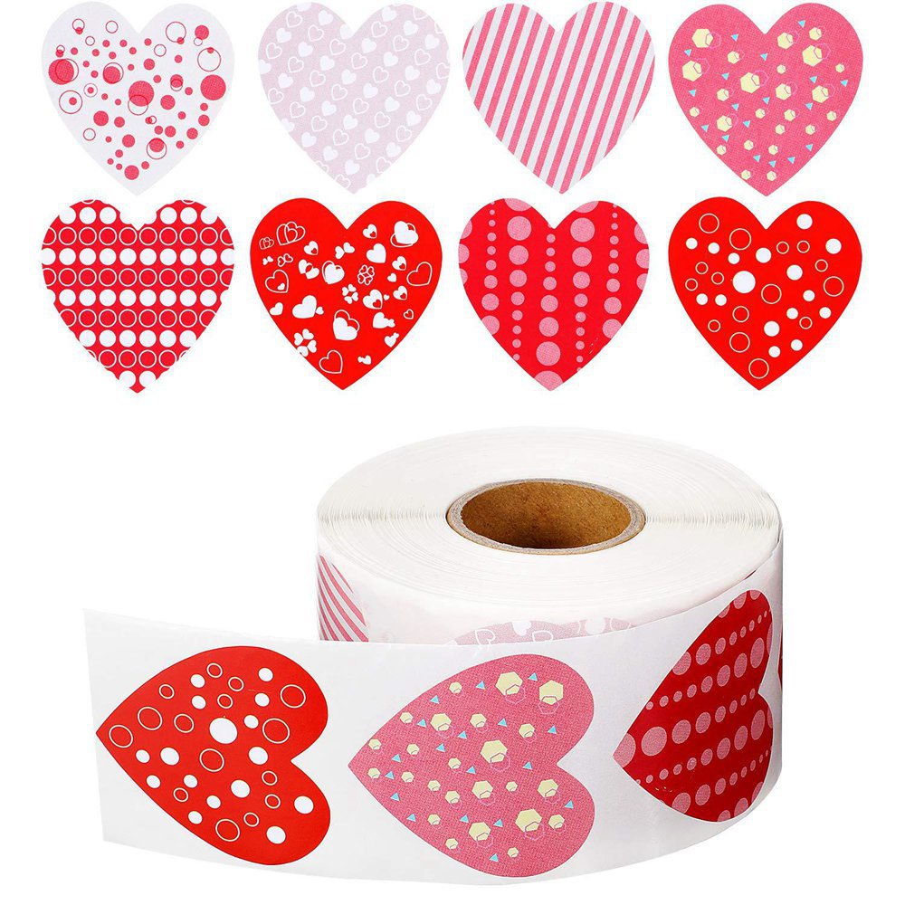 500pcs Love Heart Shaped Sticker Scrapbooking Sticker Gift Packaging ...