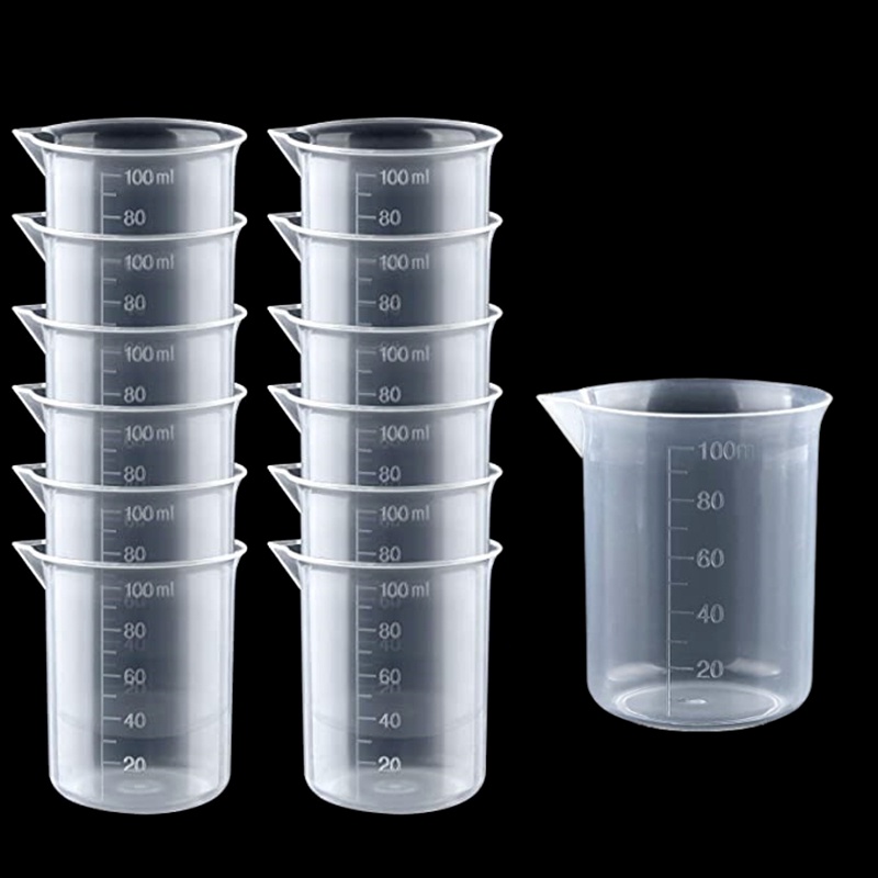1Pc 100ml Multipurpose Transparent Graduated Measuring Cup Reusable ...