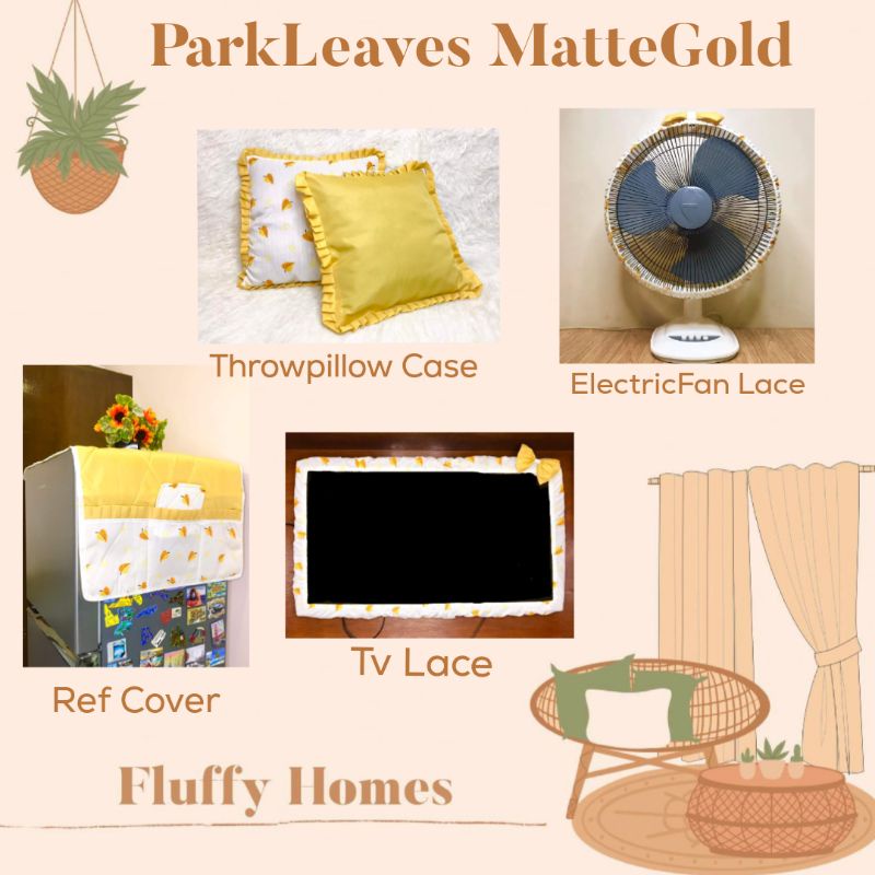 ParkLeaves MatteGold (ThrowpillowCase,ElectricFan Lace,Tv Lace,Ref ...