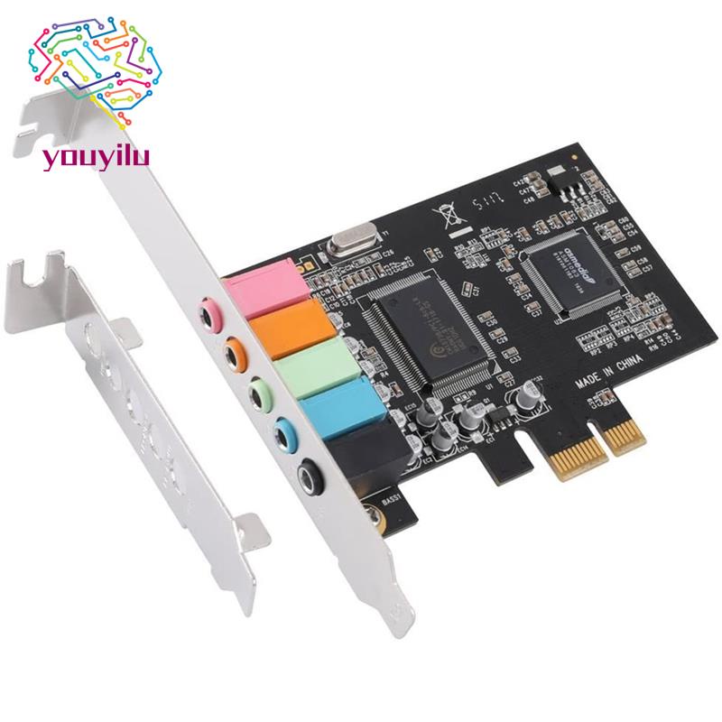 PCIe Sound Card 5.1, PCI Express Surround Card 3D Stereo Audio | Shopee ...