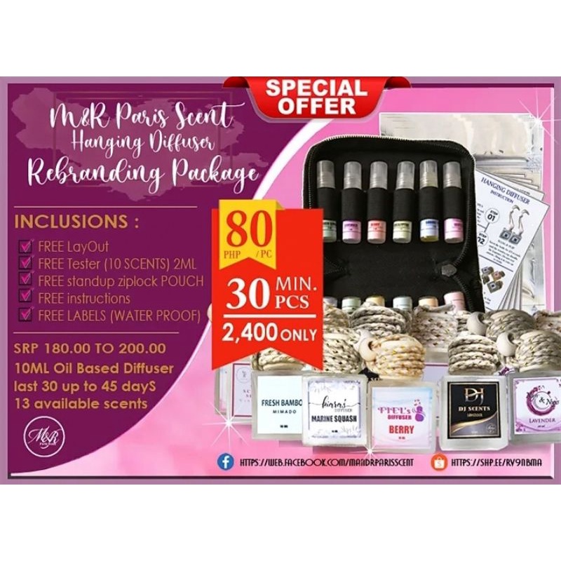 30pcs Hanging Diffuser Rebranding/ Car Diffuser/Business Package ...