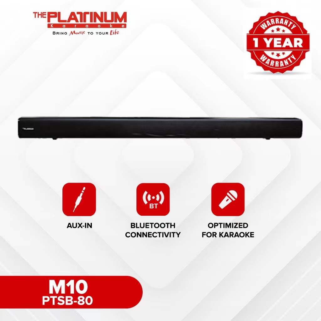 The Platinum Sound Bar M10 PTSB-80W 2.1CH with Bluetooth/USB/Aux/Line ...