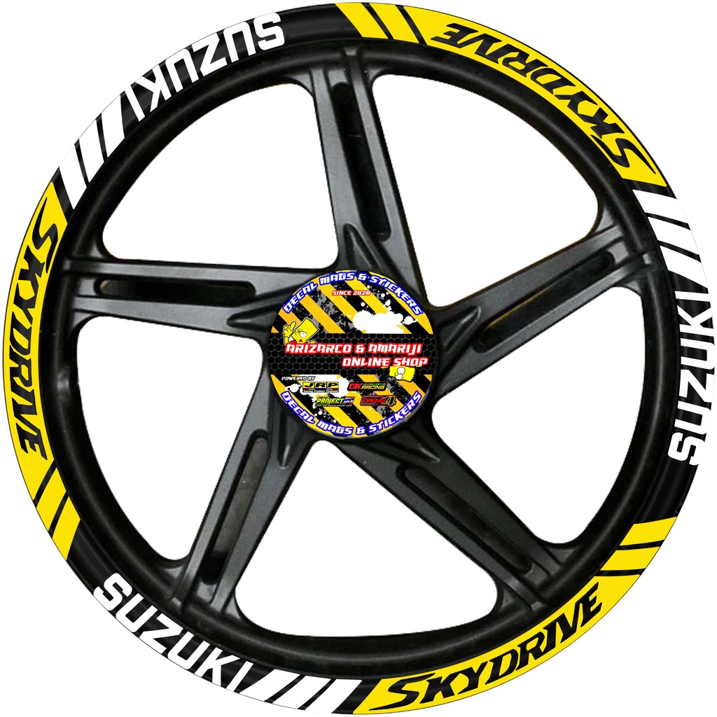 SUZUKI SKYDRIVE NEW DESIGN DECAL MAG STICKER - 2 SET FRONT AND REAR BY ...