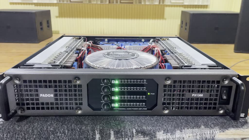PADON high power amplifier 1300w*4 four channel outdoor amplifier ...