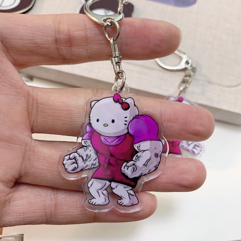 Muscle Charm Sanrio Muscle Keychain Macho Melody Kuromi Cinnamon Dog ...