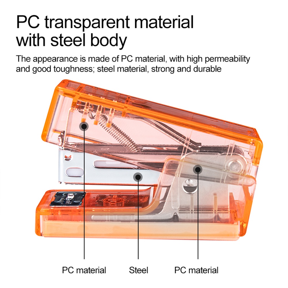 Nusign by Deli Transparent Mini Stapler Art Office NS083F | Shopee ...