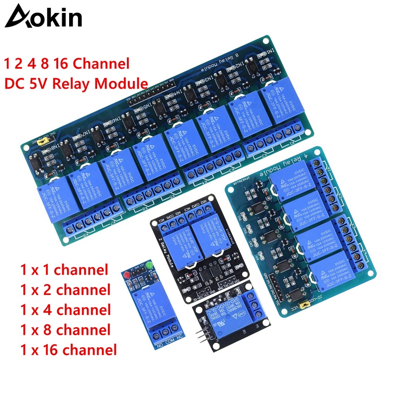 1 2 4 8 16 Channel DC 5V Relay Module with Optocoupler Low Level ...