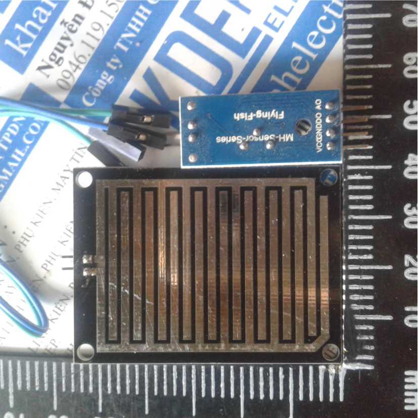 4 PIN OUT RAIN SENSOR MODULE (DO, AO), PANEL to collect rainwater 4x5cm ...