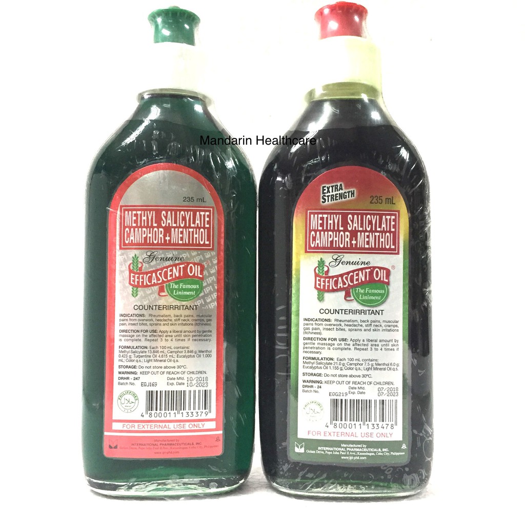 Efficascent Oil Jumbo Size 235ml - Regular or Extra Strength | Shopee ...