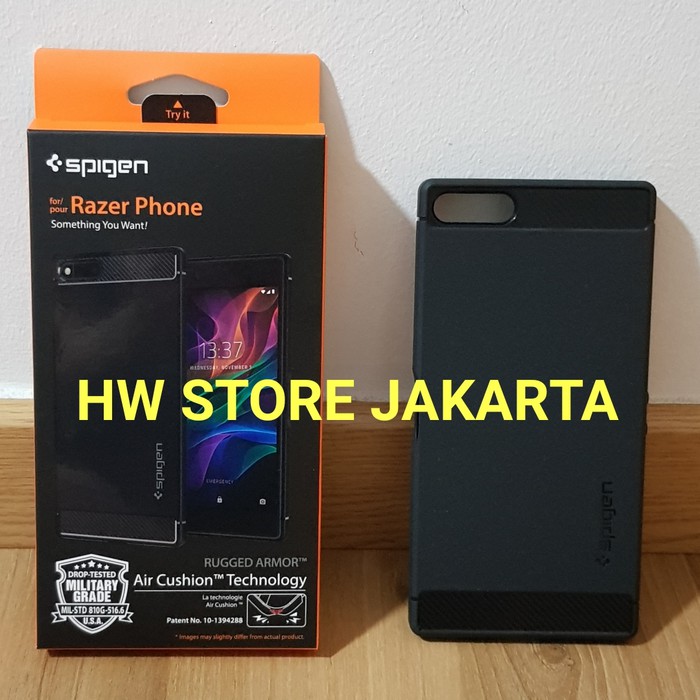 Black RAZER RUGGED ARMOR SPIGEN CASE For PHONE | Shopee Philippines