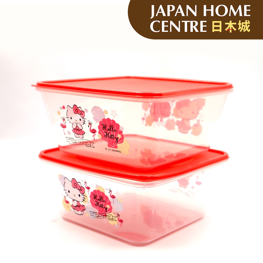 Hello Kitty Food Container Set (2pcs) 1200ml [Japan Home] | Shopee ...