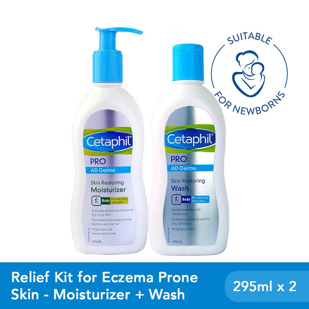 【100% Original】 Cetaphil Relief Kit for Eczema Prone Skin (Pro Ad Derma ...