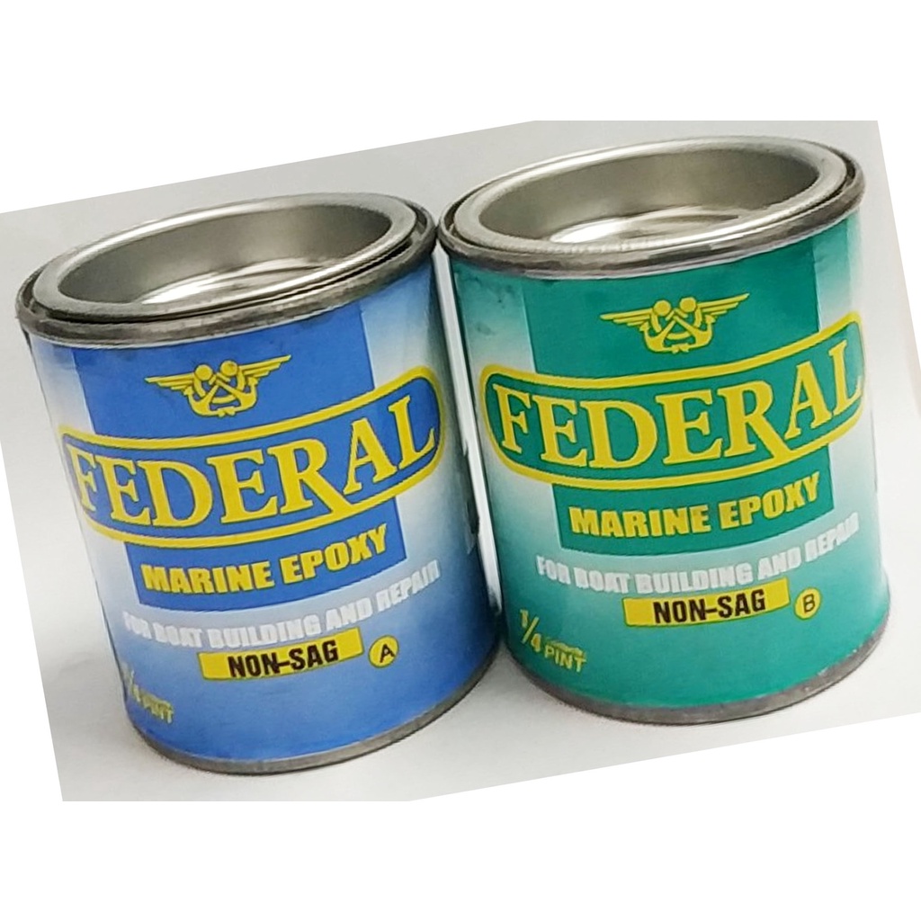 FEDERAL MARINE EPOXY A & B ( 1/4 PINT ) FOR BOAT BUILDING AND REPAIR ...