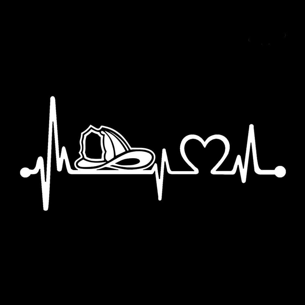 [Ready Stock]Firefighter Heartbeat Lifeline Car Auto Body Bumper Window ...