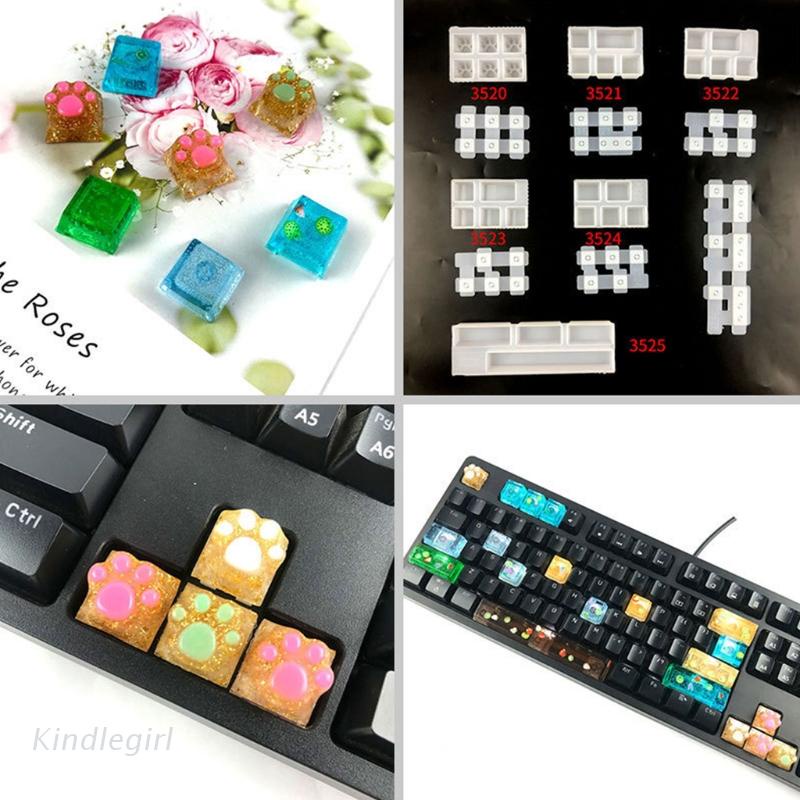KING DIY Set Manual Mechanical Gaming Keyboard Key Caps Resin Clavier ...