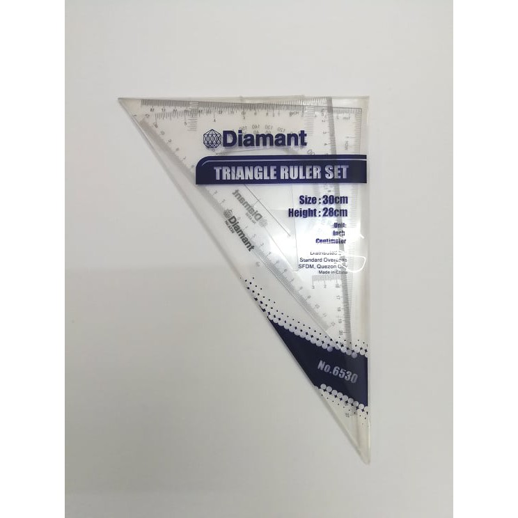 DIAMANT / DELI Triangle Ruler Set (Set of 45x45 and 30x60) | Shopee ...
