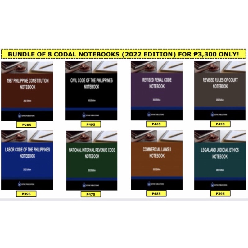 Codal Notebooks (Bundle of 8 Codal Notebooks) (2022 Edition) | Shopee ...