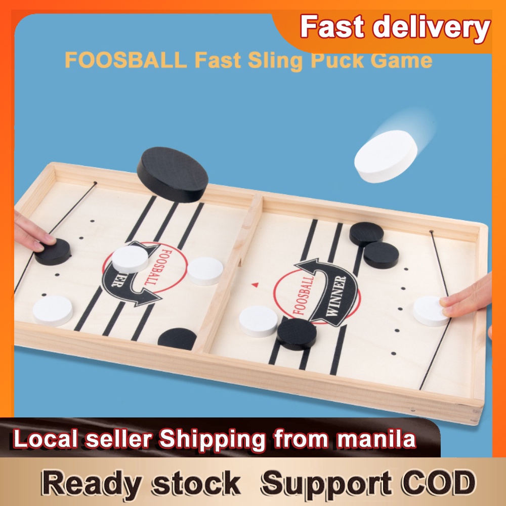 FOOSBALL Fast Sling Puck Game Table Desktop Battle 2 in 1 Ice Hockey ...