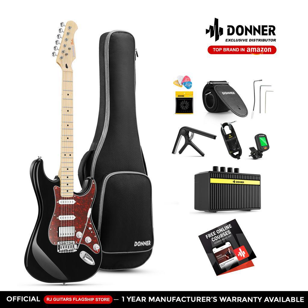 Donner DST-152 Full-Size Electric Guitar with Amplifier and All ...