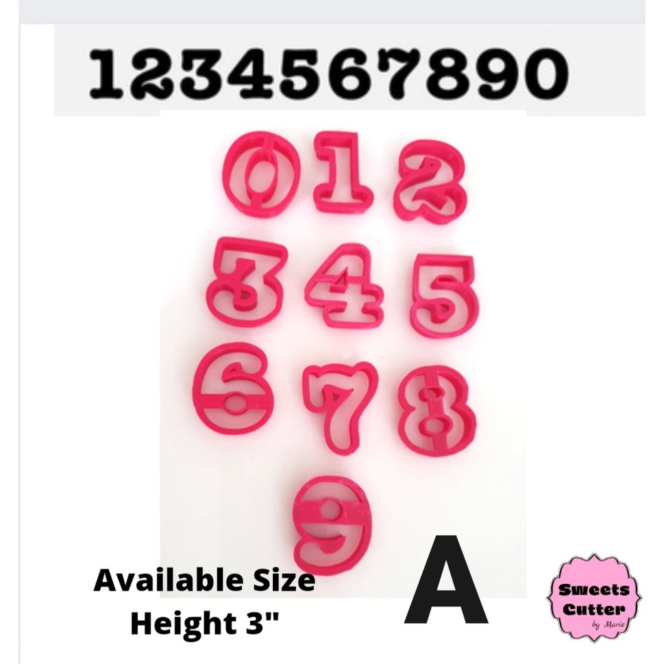 Number Cutter Fondant 3" | Shopee Philippines