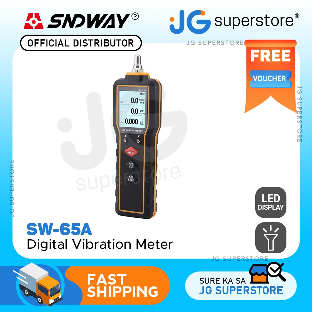 Sndway SW-65A Portable Digital Vibration Meter Tester Measuring Device ...