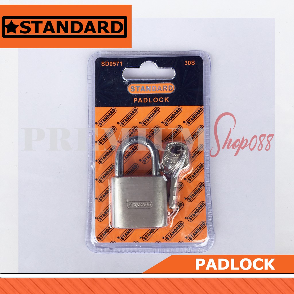 Standard Padlock 30mm 40mm 50mm 60mm Short Long Pad lock HD | Shopee ...