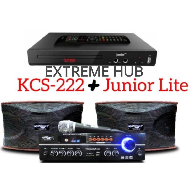 KONZERT KCS-222 AND JUNIOR LITE PLATINUM KARAOKE PLAYER | Shopee Philippines