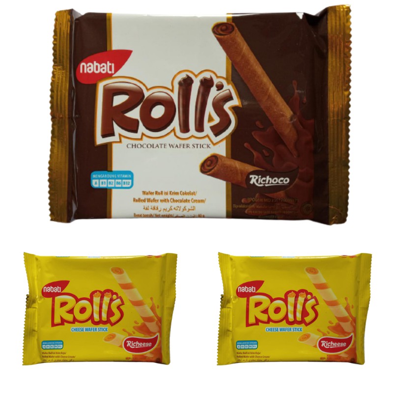 SS Nabati Wafer Rolls Stick Richeese Richoco Chocolate Cheese 37 40 gr Snack | Shopee Philippines