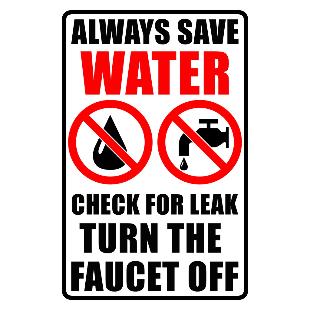 ALWAYS SAVE WATER PVC SIGNBOARD | Shopee Philippines