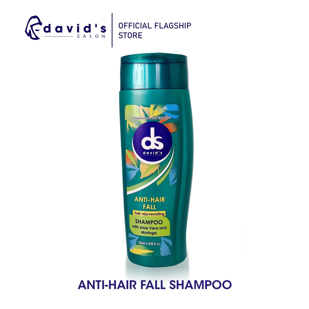 David's Salon Anti-Fall Shampoo with Aloe Vera and Moringa (Green ...