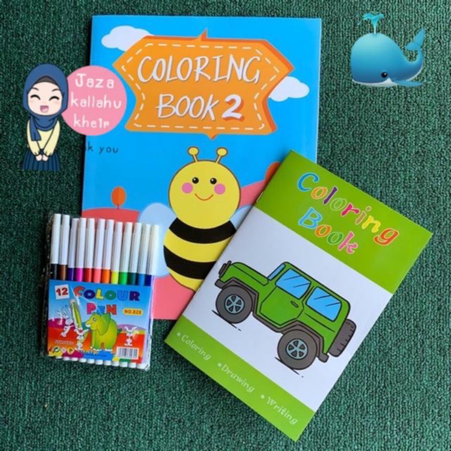 BUKU 3/SET Buku Mewarna & Menulis Pra Sekolah (pre-school colouring ...