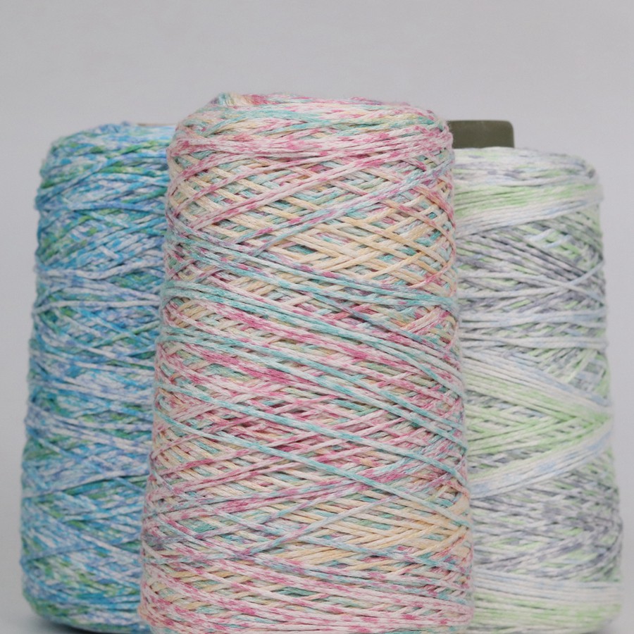 100% Cotton Breathable Moisture Crochet Yarn Soft Dyed Rainbow Thread ...