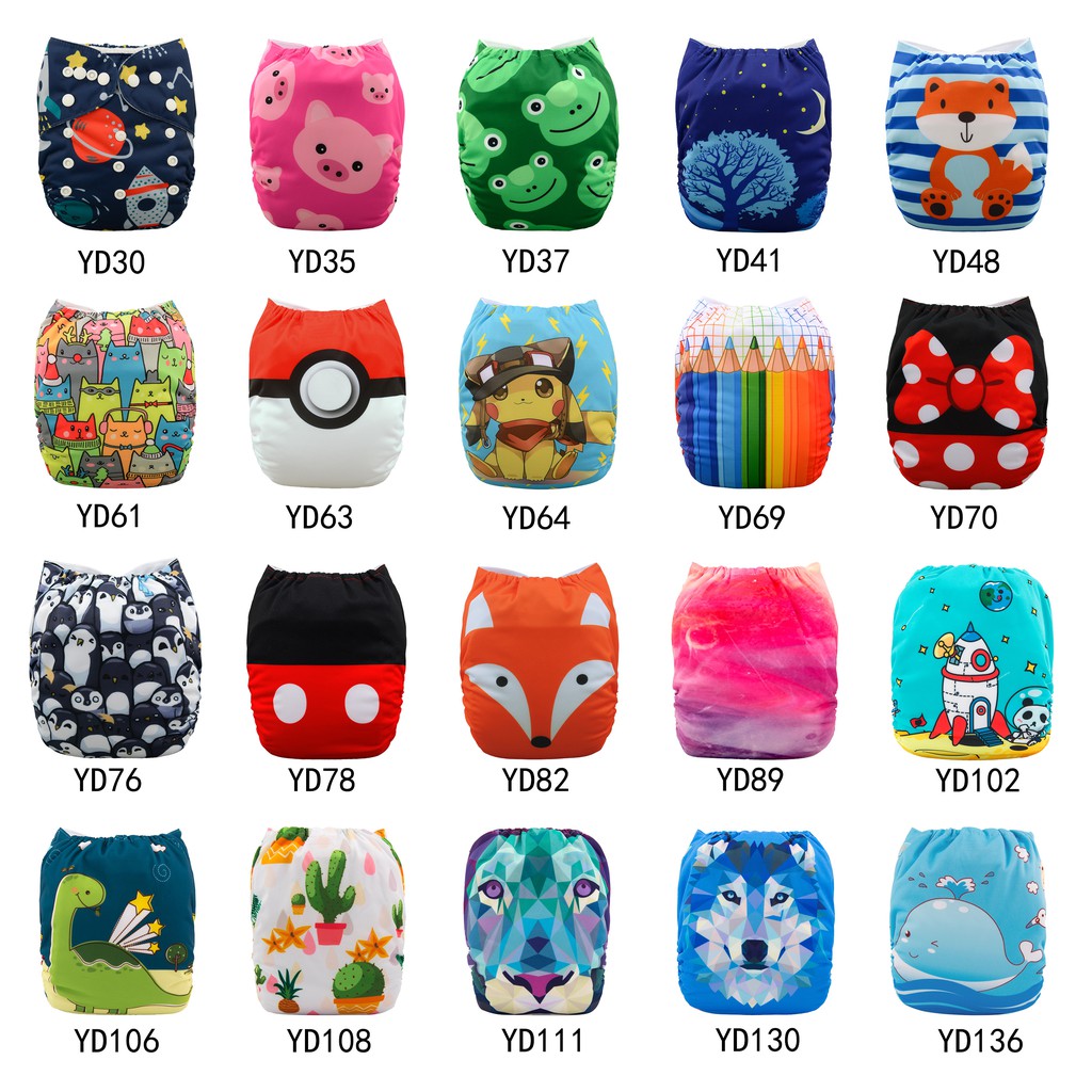 ALVA Baby Cloth Diapers Washable Reusable Real Cloth Pocket Nappy ...