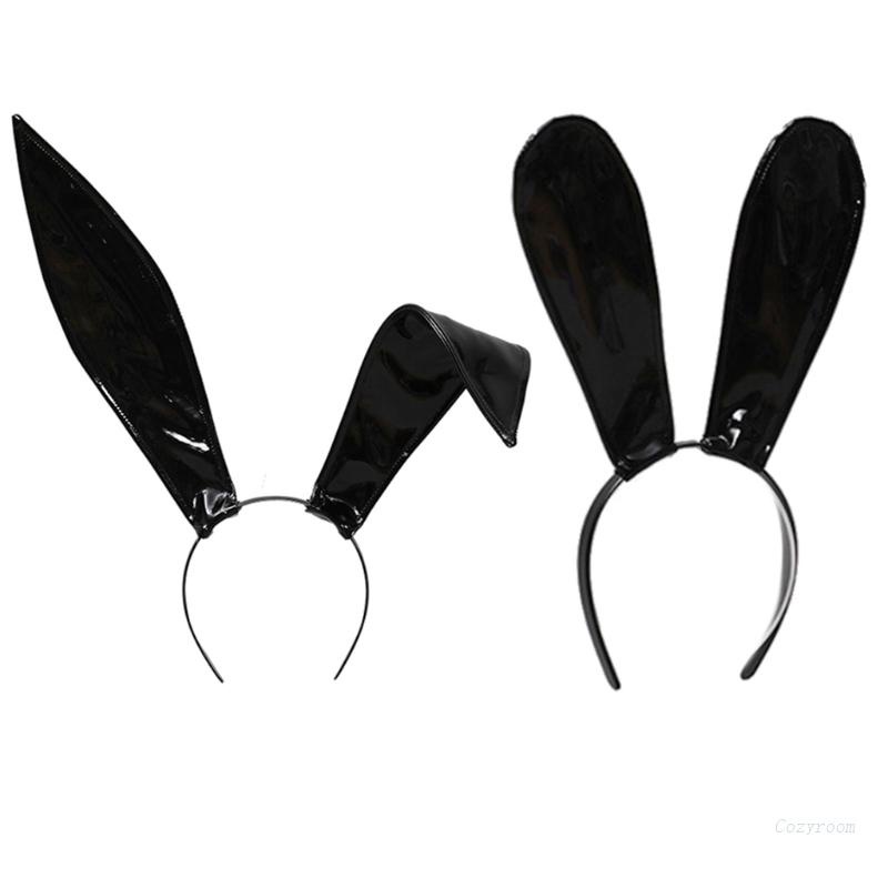 Cozy Leather Hair Hoop Handmade Sexy Bunny Ears Theme Party Performance ...