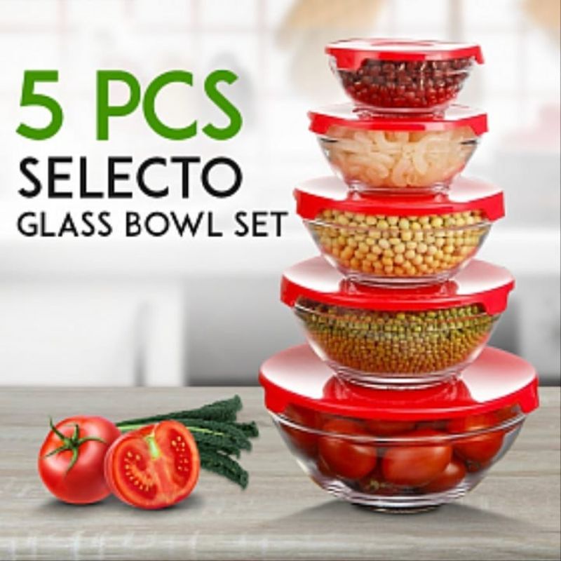 S3a_store Children's BOWL GLASS BOWL Lid Clear GLASS BOWL Food Storage ...